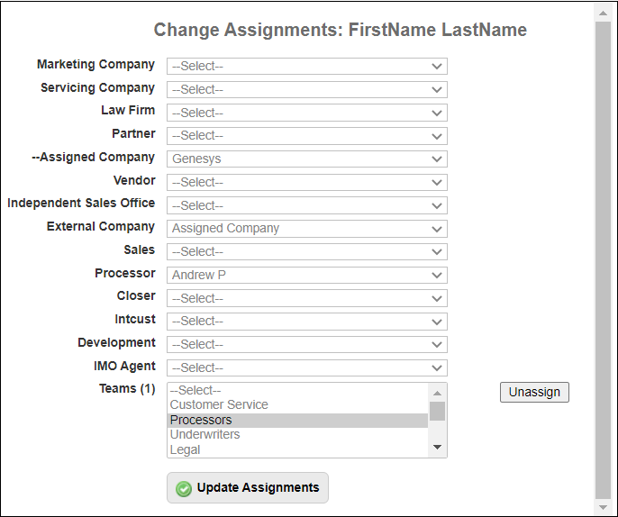 Role Assignments – Forth