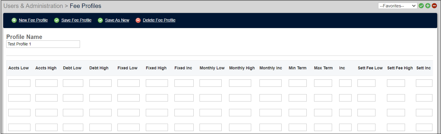 Fee Profiles – Forth
