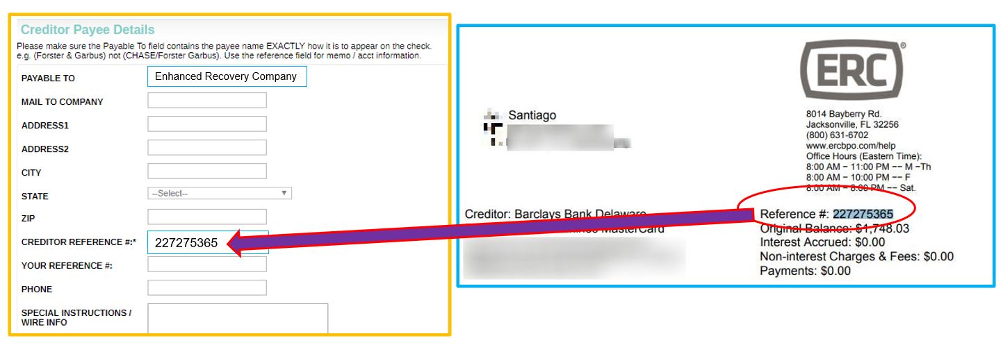 Direct Pay Set Up - Enhanced Recovery Company – Forth