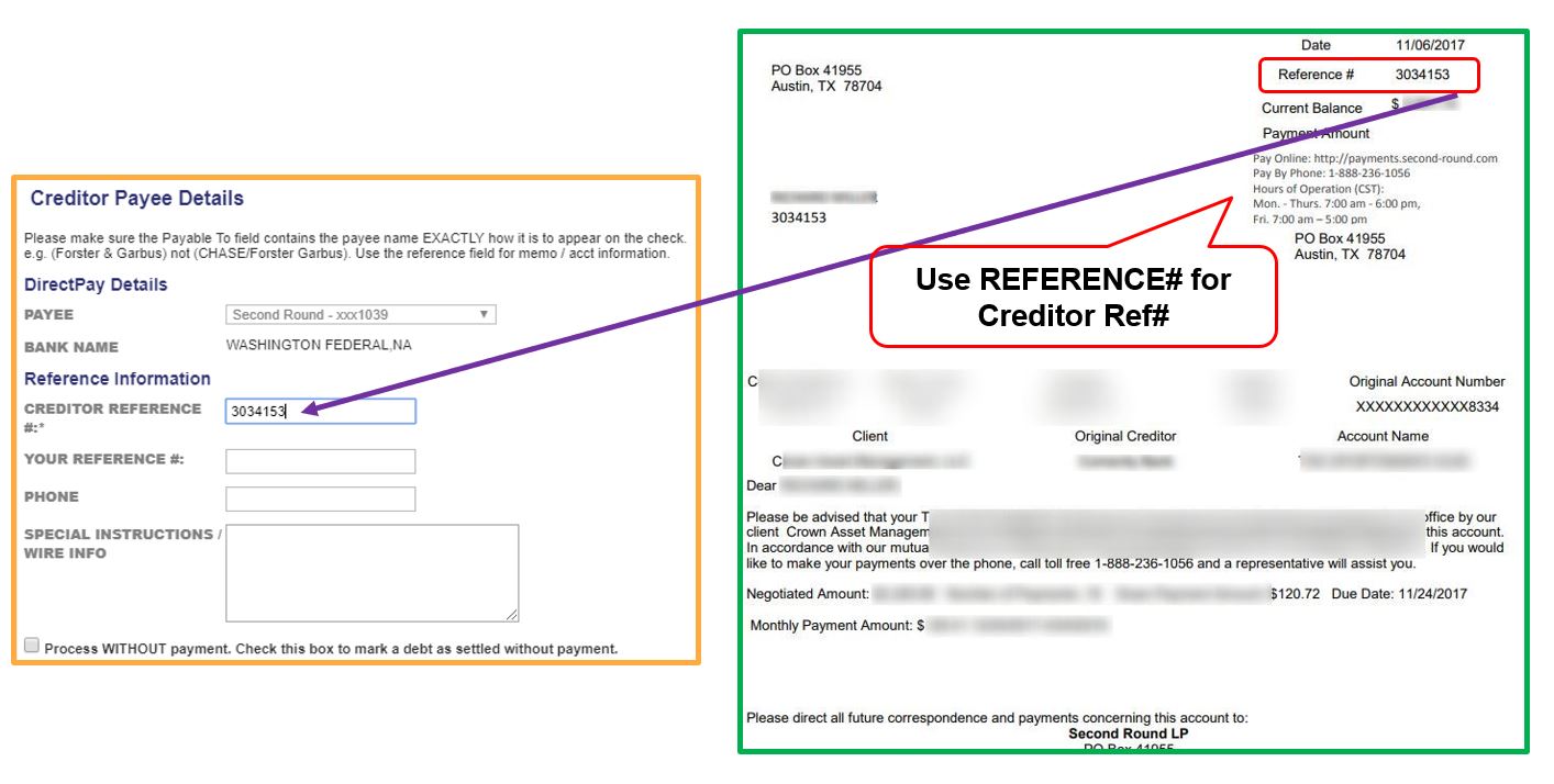 Direct Pay Set Up - Second Round – Forth
