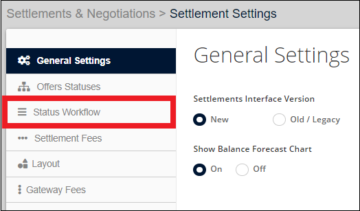 Settlement Status Workflows – Forth