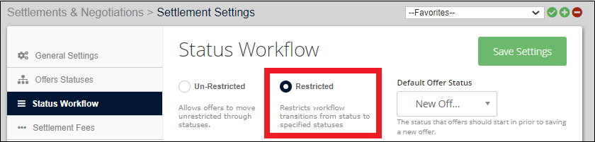 Settlement Status Workflows – Forth