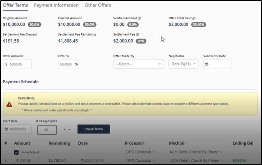 Earned Performance Fee Control – Forth