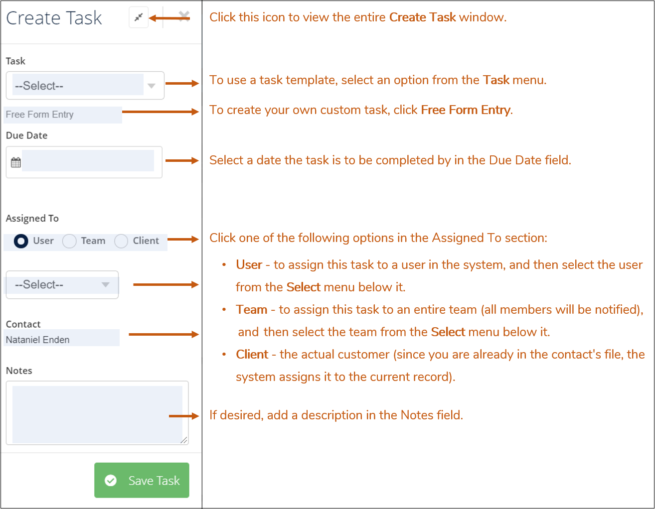 Tasks Nested Tab – Forth