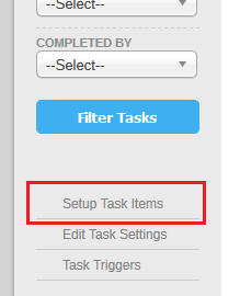 Setting Up Task Items – Forth