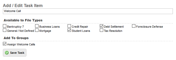 Setting Up Task Items – Forth