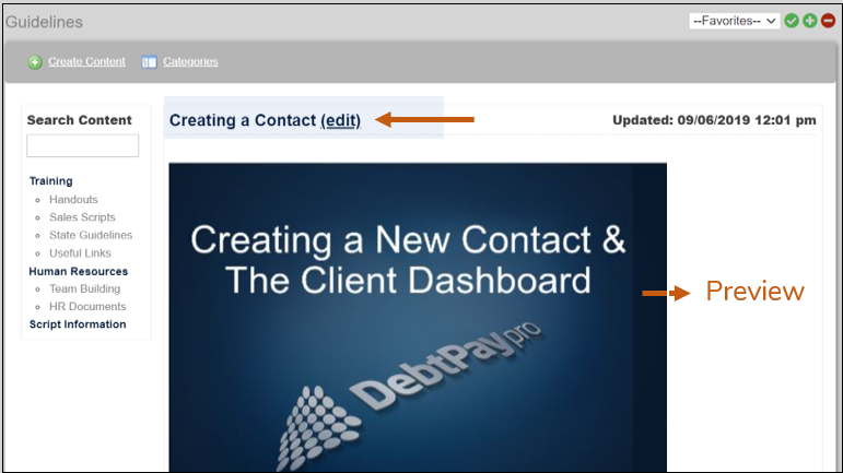 Guidelines Tab – Forth