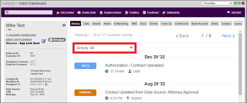 History Nested Tab – Forth