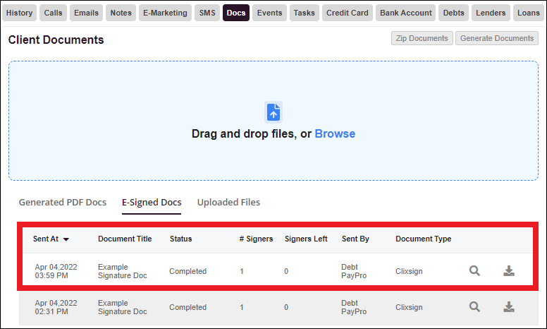 Sending & Completing a Clixsign Request – Forth