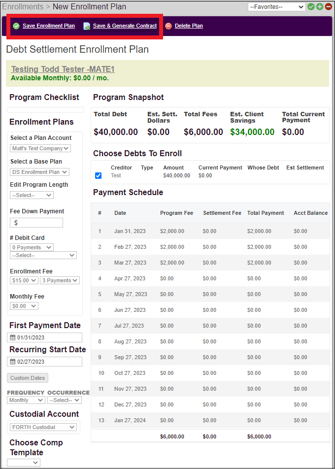 Enrolling a Contact – Forth