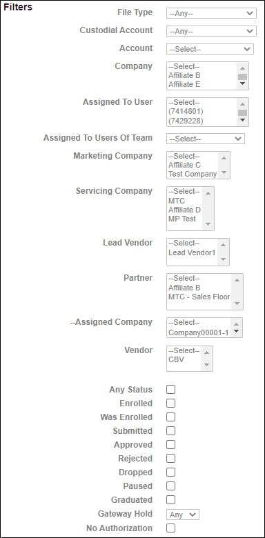 Enrollment Reports – Forth