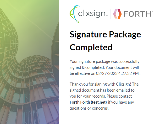 Sending & Completing a Clixsign Request – Forth