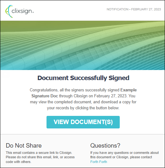 Sending & Completing a Clixsign Request – Forth