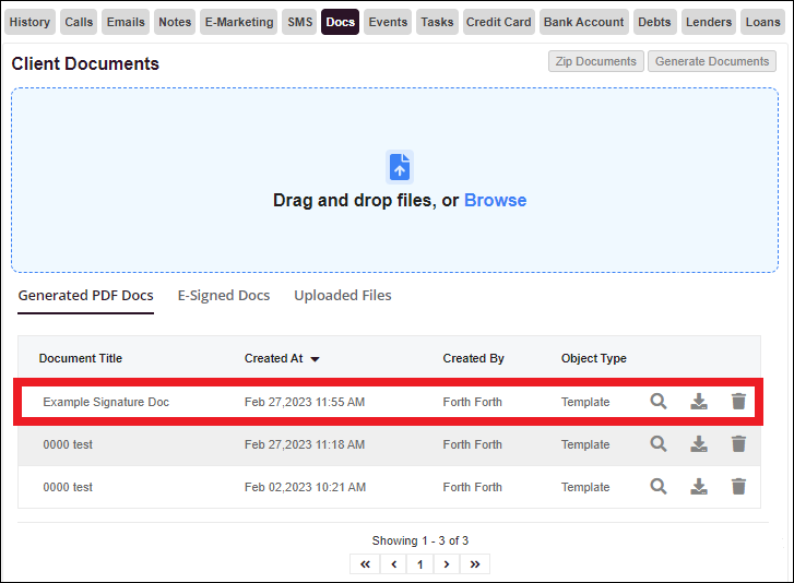 Sending & Completing a Clixsign Request – Forth