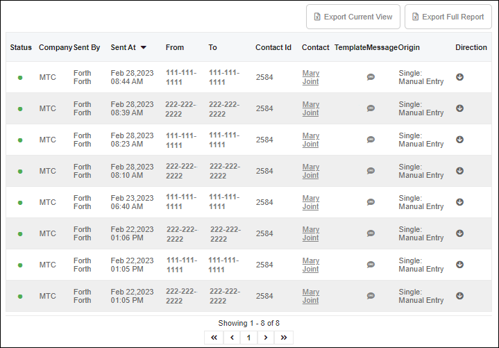 SMS Report – Forth
