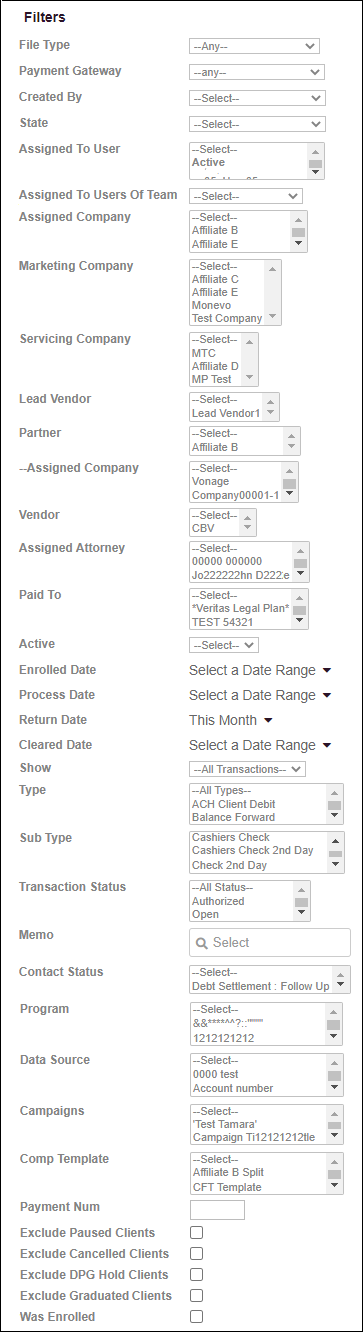 Accounting Reports – Forth