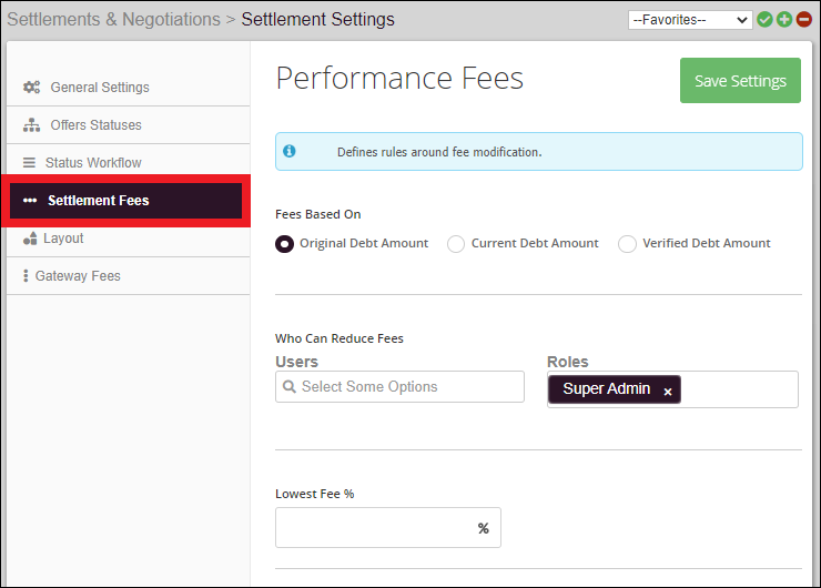 Settlement Fees – Forth
