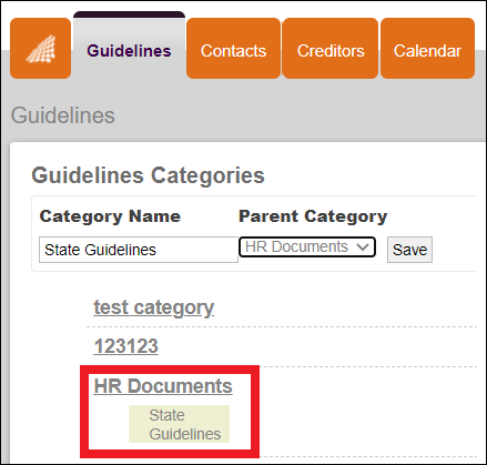 Guidelines Tab – Forth
