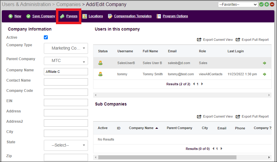 Adding a Creditor Portal User – Forth