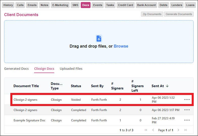 Sending & Completing a Clixsign Request – Forth