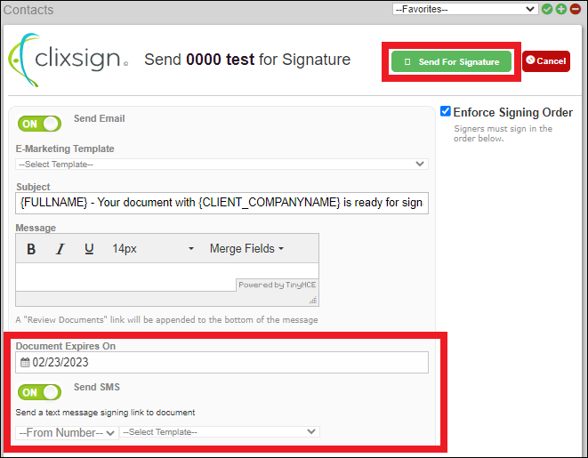 Sending & Completing a Clixsign Request – Forth