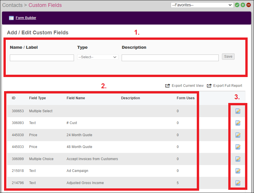 Custom Fields – Forth