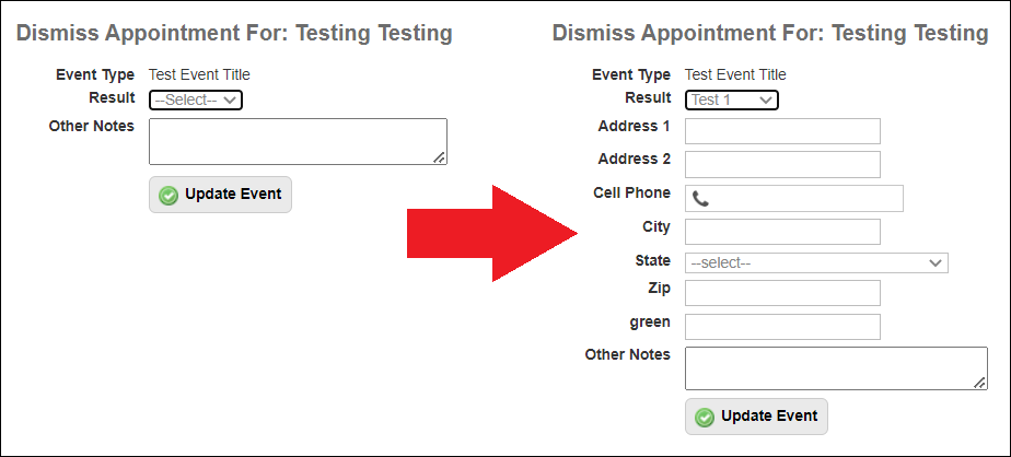 Event Types and Dismissal Forms – Forth