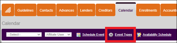 Calendar Tab – Forth