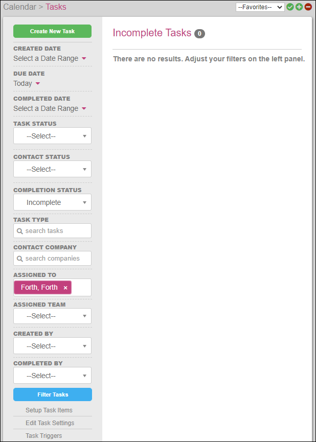 Calendar Tab – Forth