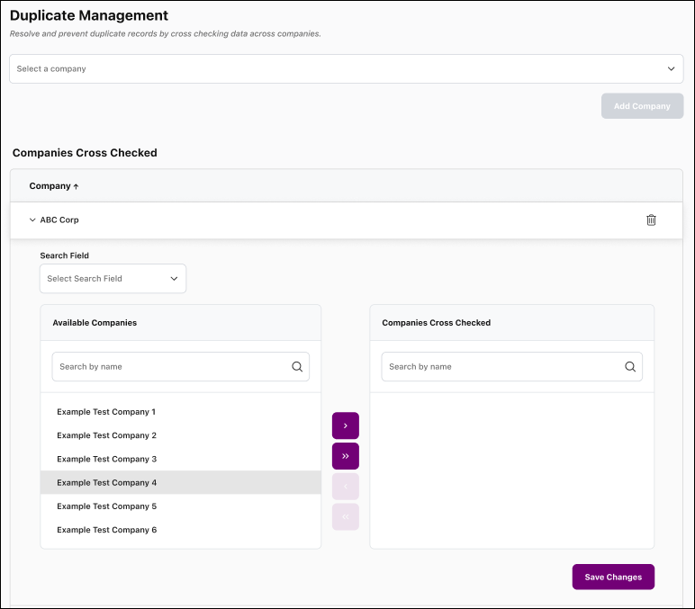 Duplicate Management User Interface – Forth