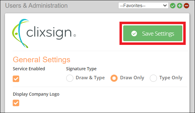Clixsign Settings – Forth