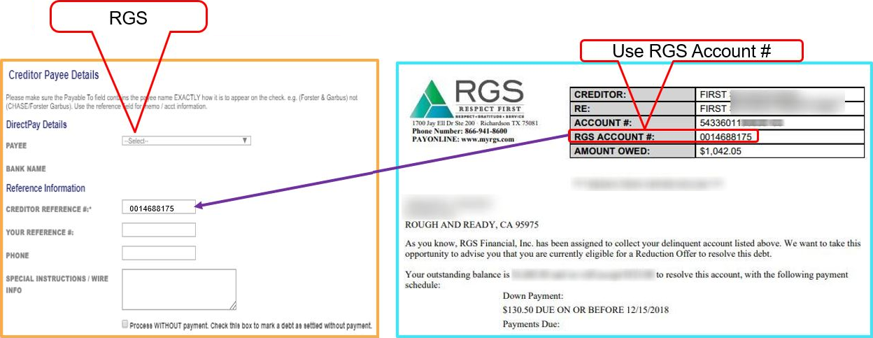 Direct Pay Set Up - RGS Financial – Forth