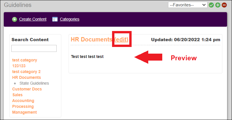 Guidelines Tab – Forth