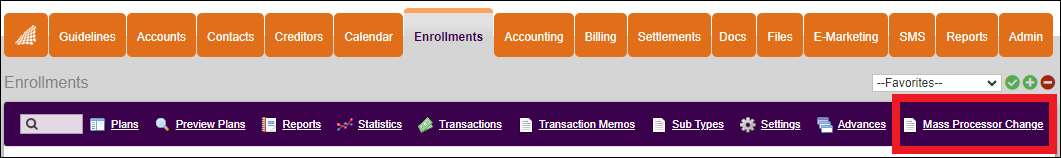 Mass Processor Change User Interface – Forth