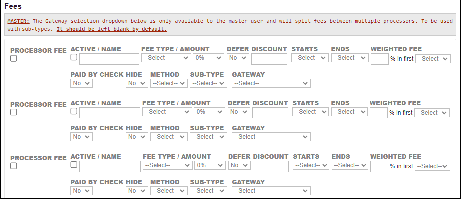 Gateway Processor Fee User Interface for non-Forth Gateways – Forth