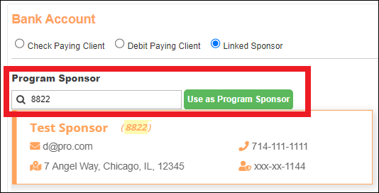 Sponsor Linked Accounts – Forth