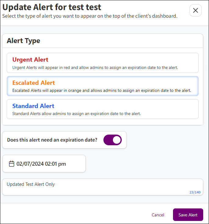 Alerts Feature – Forth