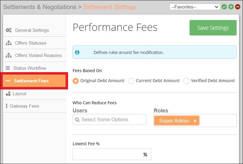 Settlement Fees – Forth