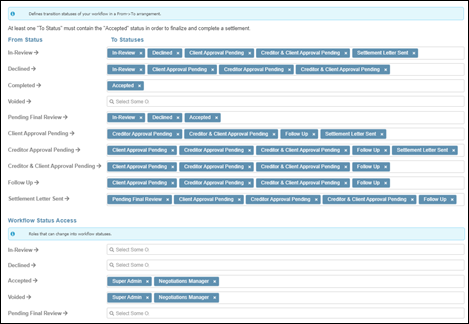 Settlement Status Workflows – Forth