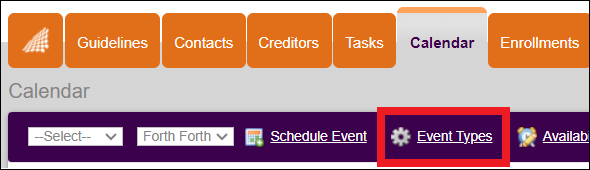 Calendar Tab – Forth