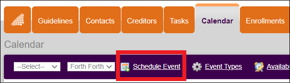 Calendar Tab – Forth