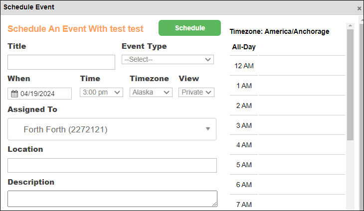 Calendar Tab – Forth