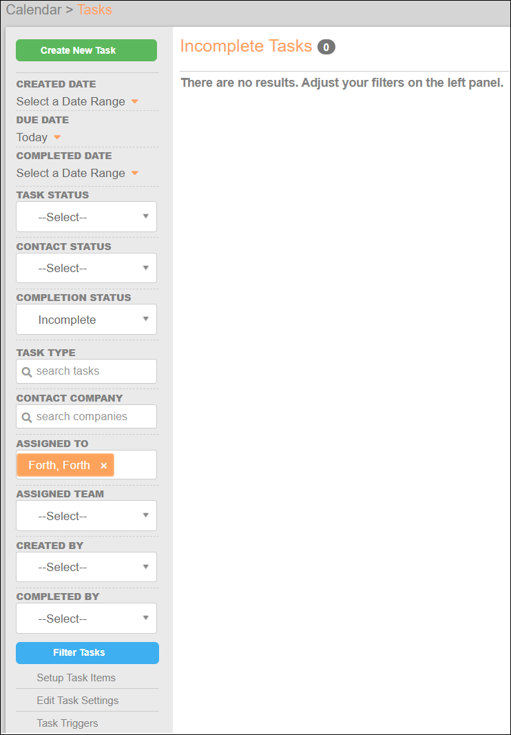 Calendar Tab – Forth