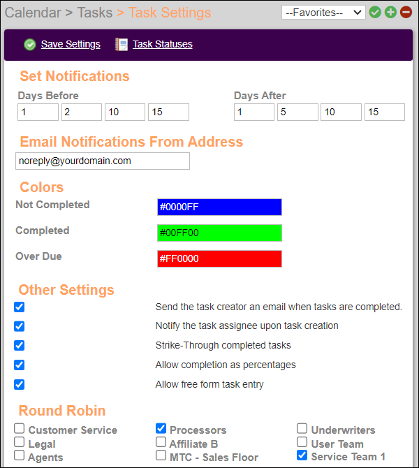 Calendar Tab – Forth