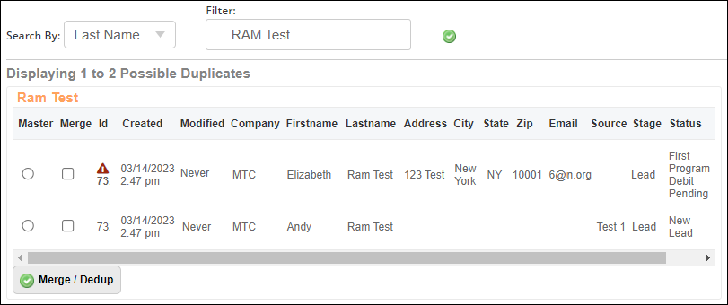 Merging Duplicate Contacts – Forth Merging Duplicate Contacts – Forth