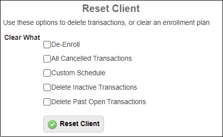 Reset Client – Forth