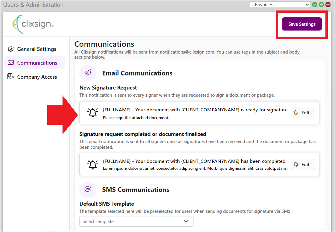 Clixsign Settings – Forth