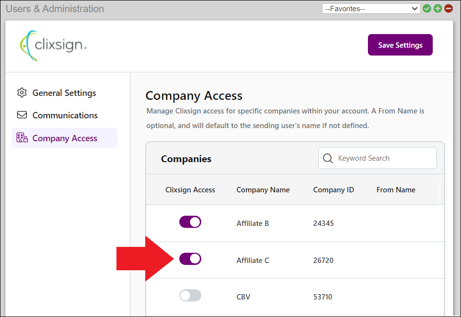 Clixsign Settings – Forth