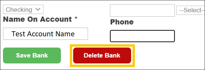 Bank Account Nested Tab – Forth