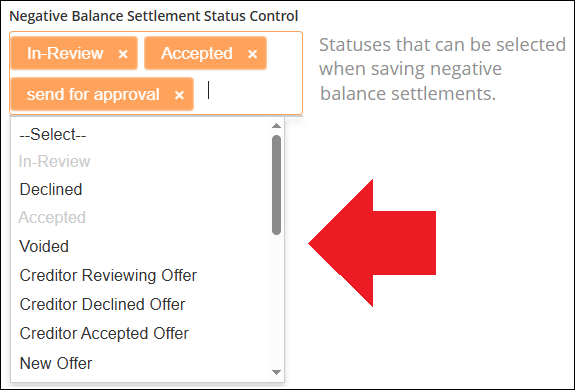 Settlement Tab - General Settings – Forth